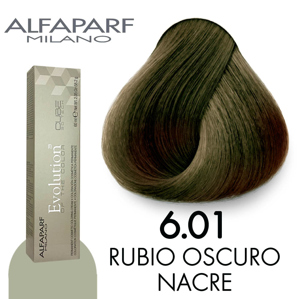 Tinte Para Cabello Alfaparf 6.01 Rubio Oscuro Nacre