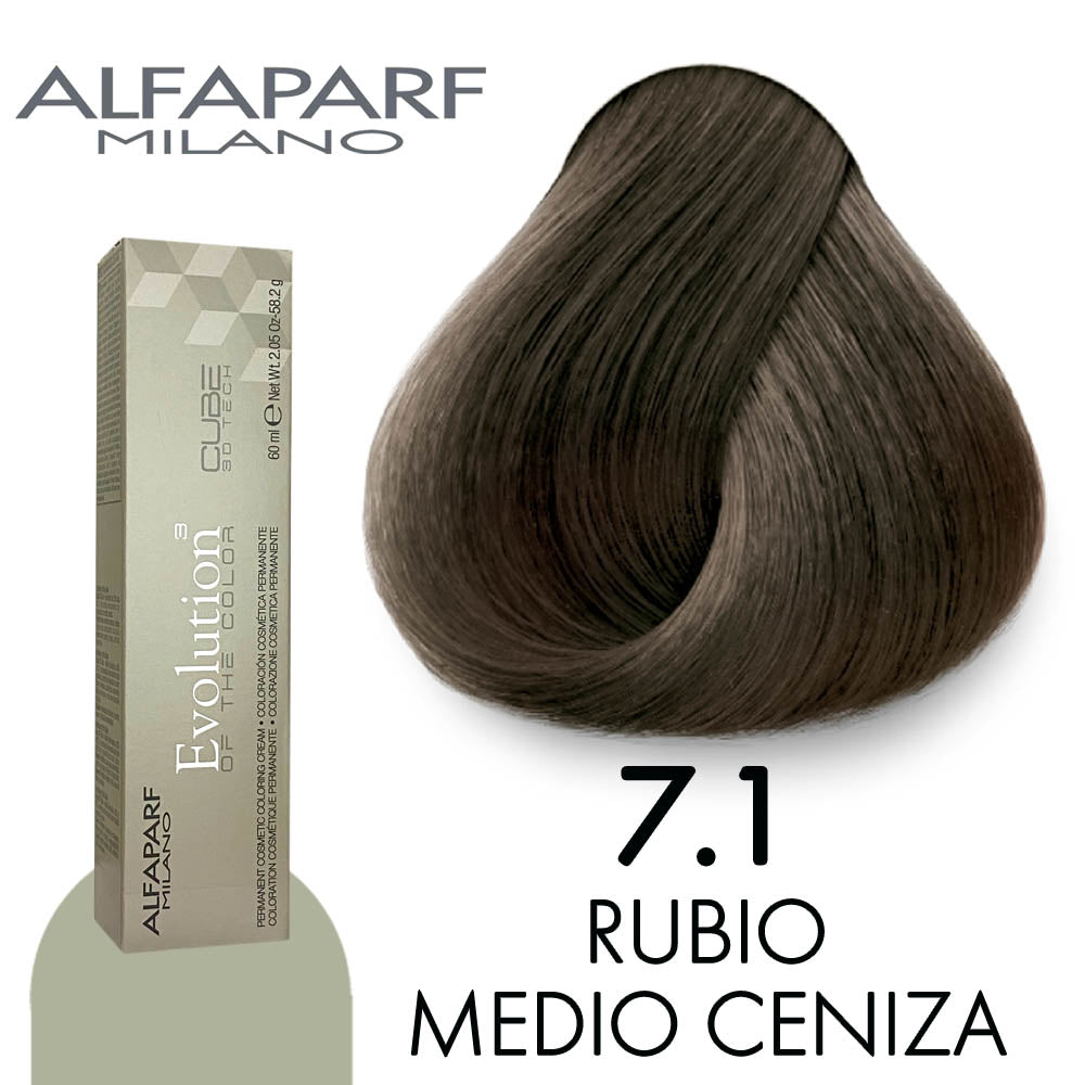 Tinte Para Cabello Alfaparf 7.1 Rubio Medio Ceniza – Perfumería la Mora